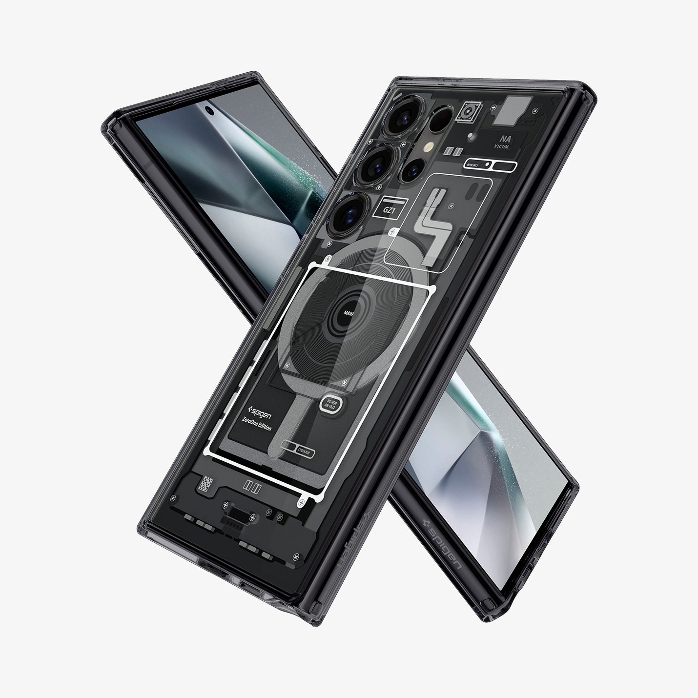 ACS07298 - Galaxy S24 Ultra Case Ultra Hybrid Metal Ring Zero One ...