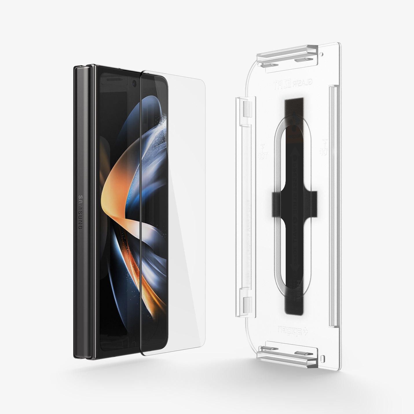 AGL05543 - Galaxy Z Fold 4 Series GLAS.tR EZ Fit showing the inside of ...