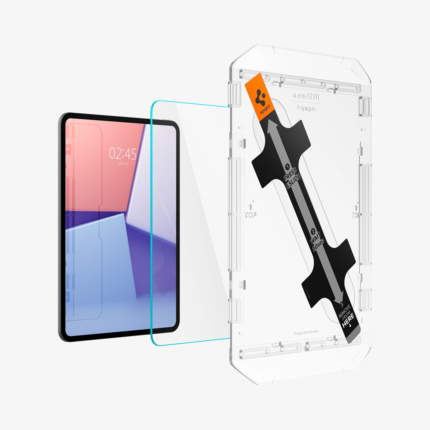 AGL07788 - iPad Pro 11-inch GLAS.tR EZ FIT in Clear showing the ...