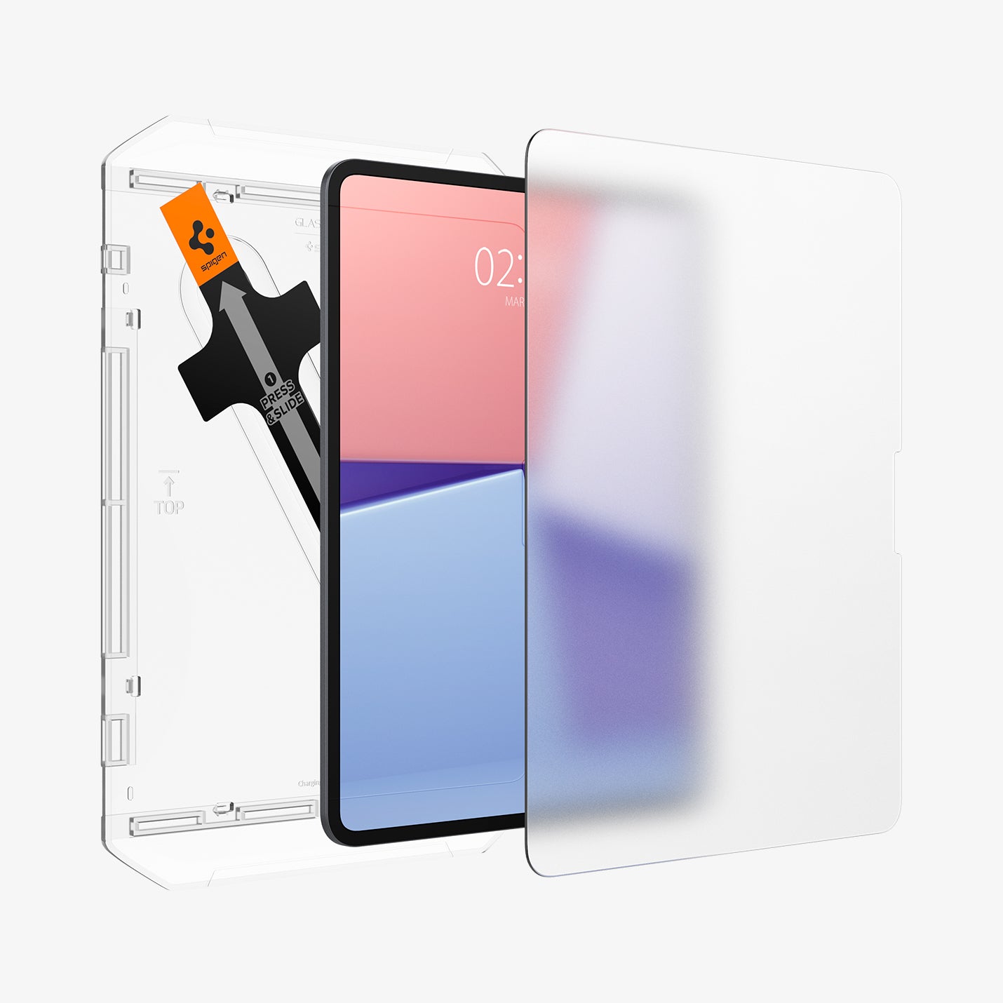 AGL07794 - iPad Pro 12.9-inch Paper Touch EZ Fit in Clear showing the ...