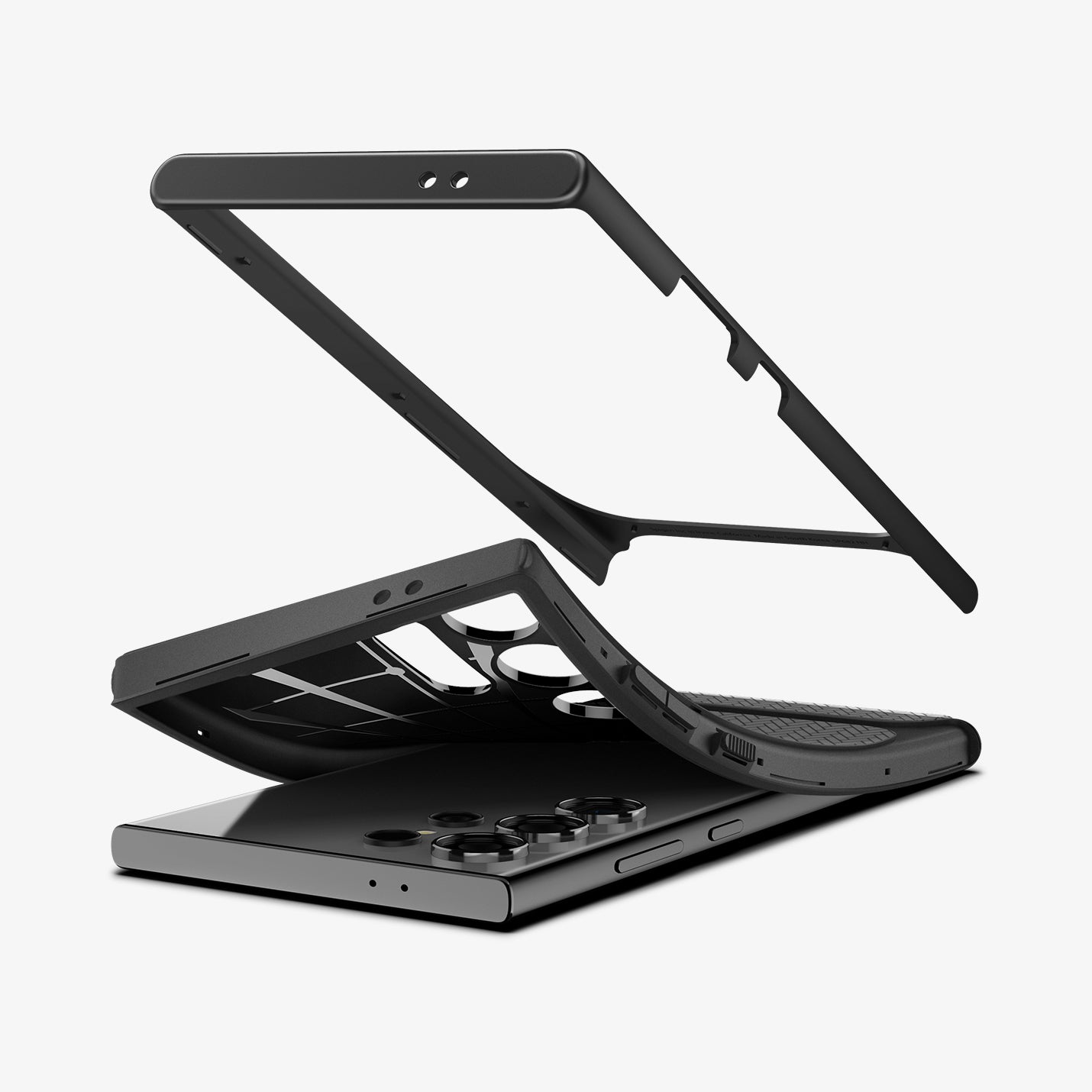 ACS07304 - Galaxy S24 Ultra Case Neo Hybrid in Black showing the frame ...