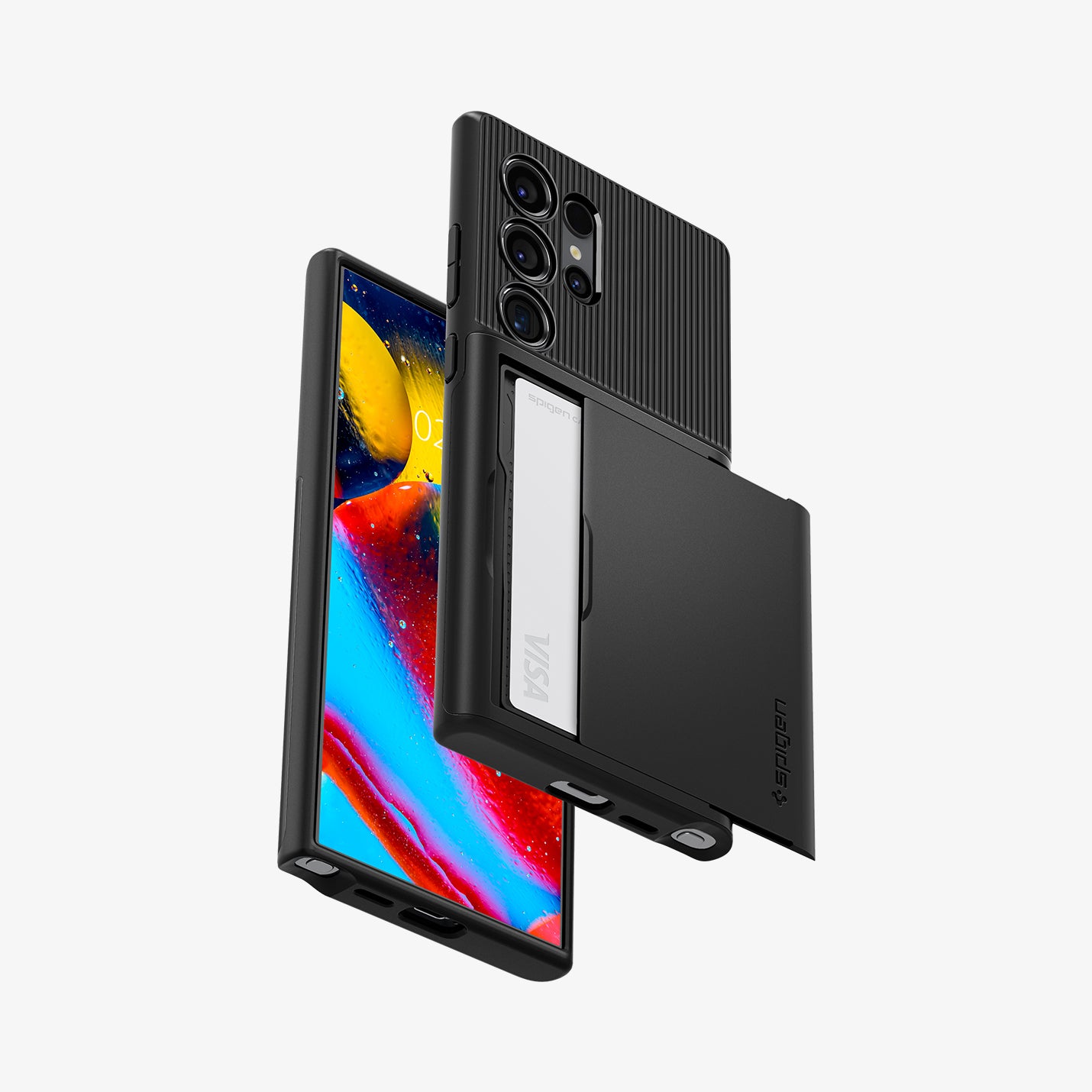 ACS07306 - Galaxy S24 Ultra Case Slim Armor CS in Black showing the ...