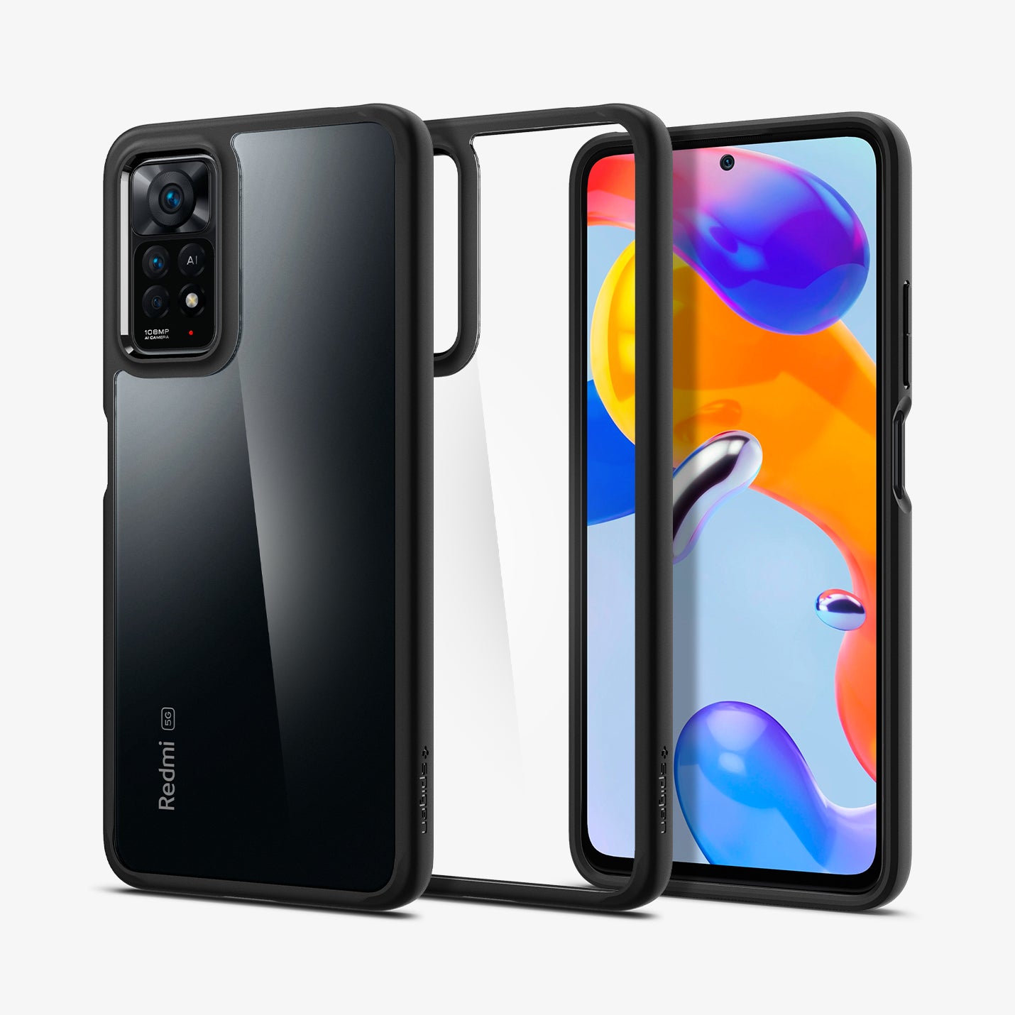 ACS04415 - Redmi Note 12 Pro Case Ultra Hybrid in Matte Black showing ...