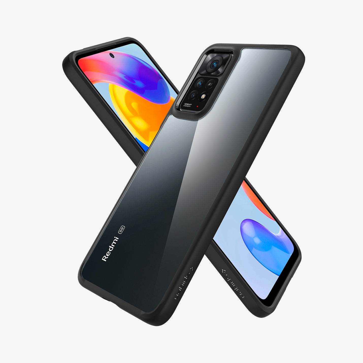 ACS04415 - Redmi Note 12 Pro Case Ultra Hybrid in Matte Black showing ...