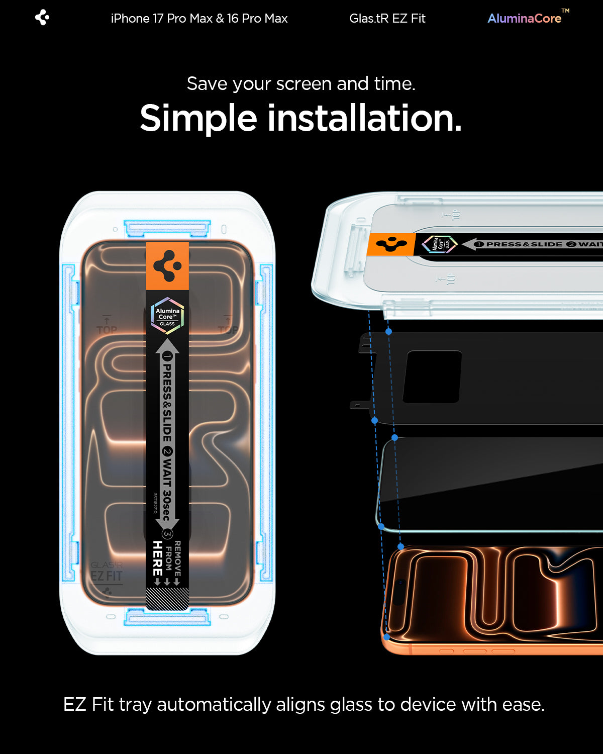 iPhone 16 Series GLAS.tR EZ Fit (Sensor Protection) Screen Protector ...