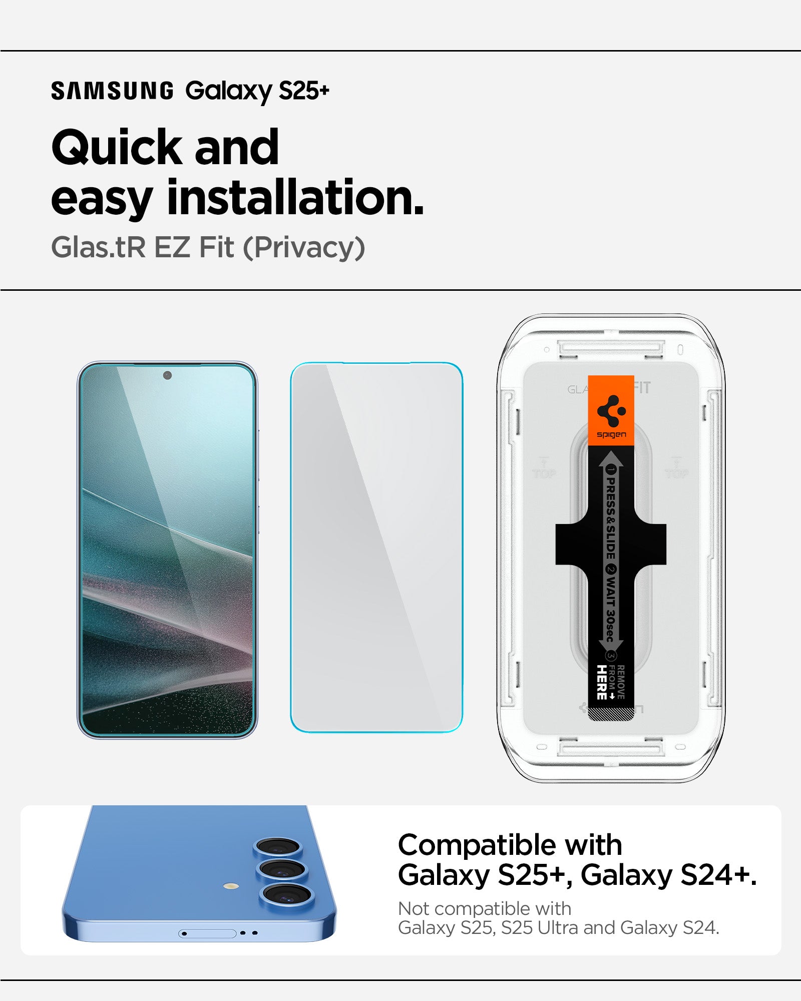 Galaxy S25 Series GLAS.tR EZ Fit Privacy Screen Protector - Spigen.com ...
