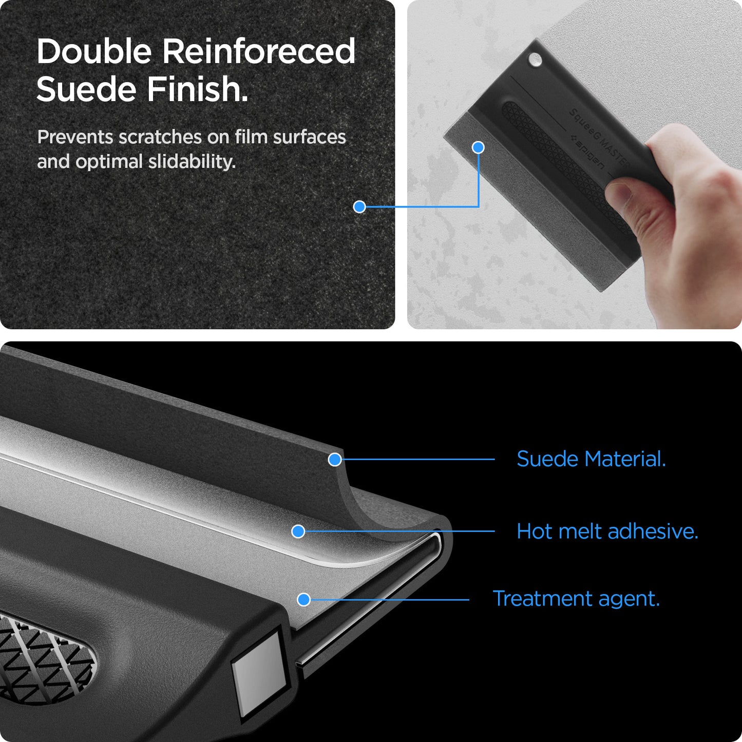 APA06854 - SqueeG Master in black showing the double reinforced suede ...