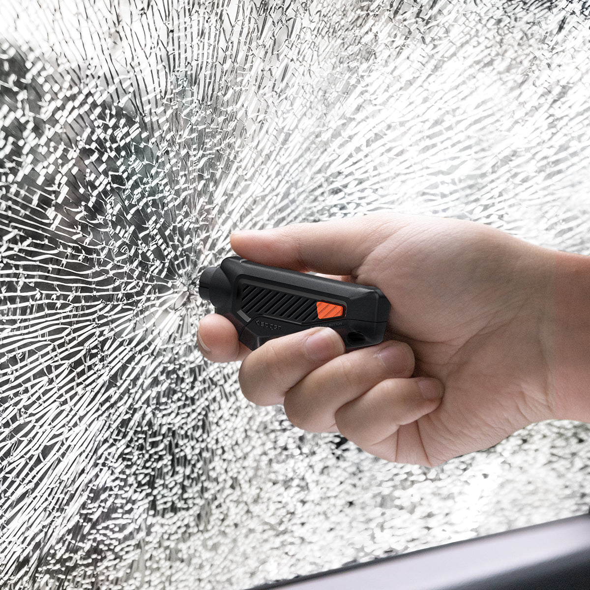 ACP06988 - Car Escape Tool in Black showing a hand holding the tool ...