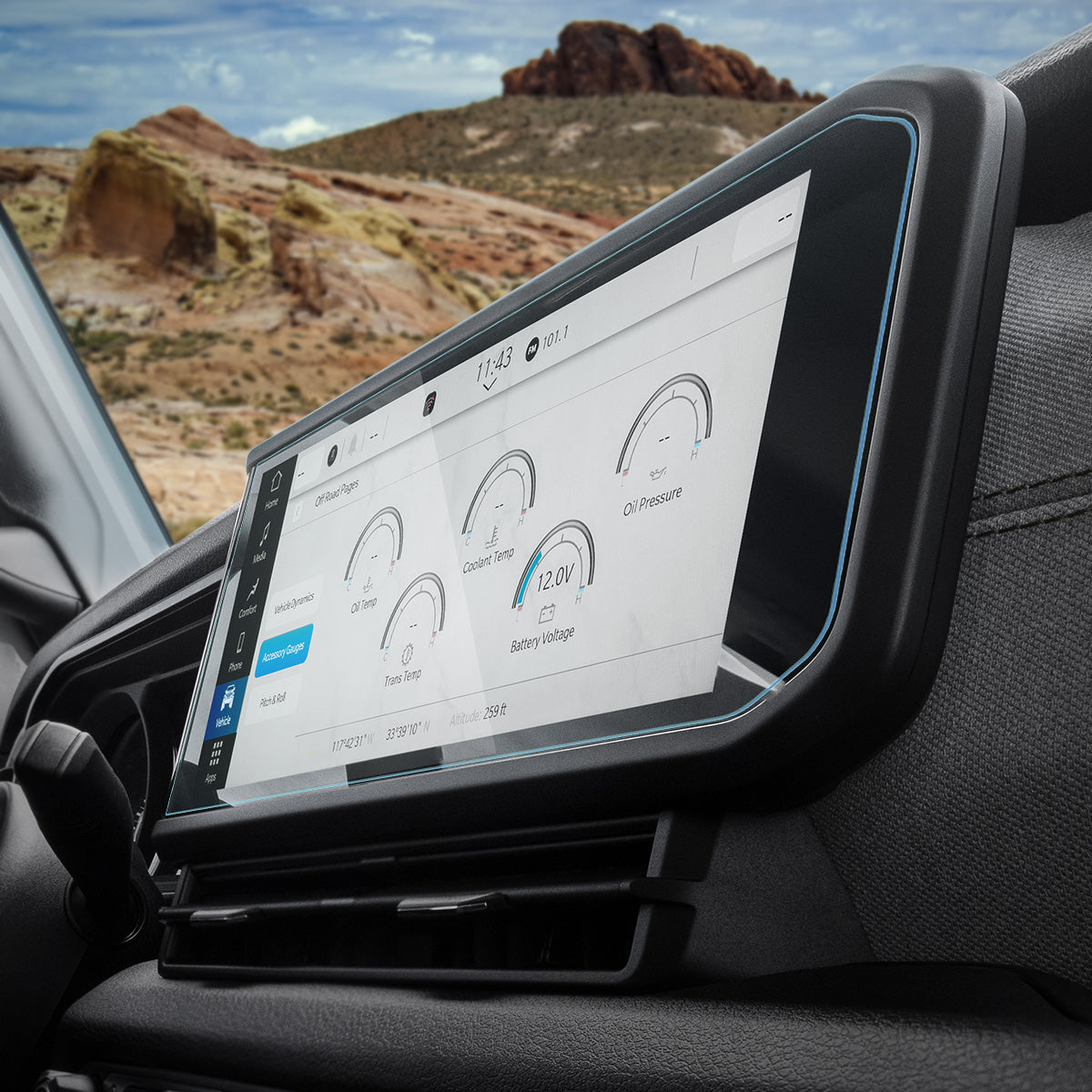 AGL07279 - Jeep Wrangler Screen Protector GLAS.tR SLIM showing the ...