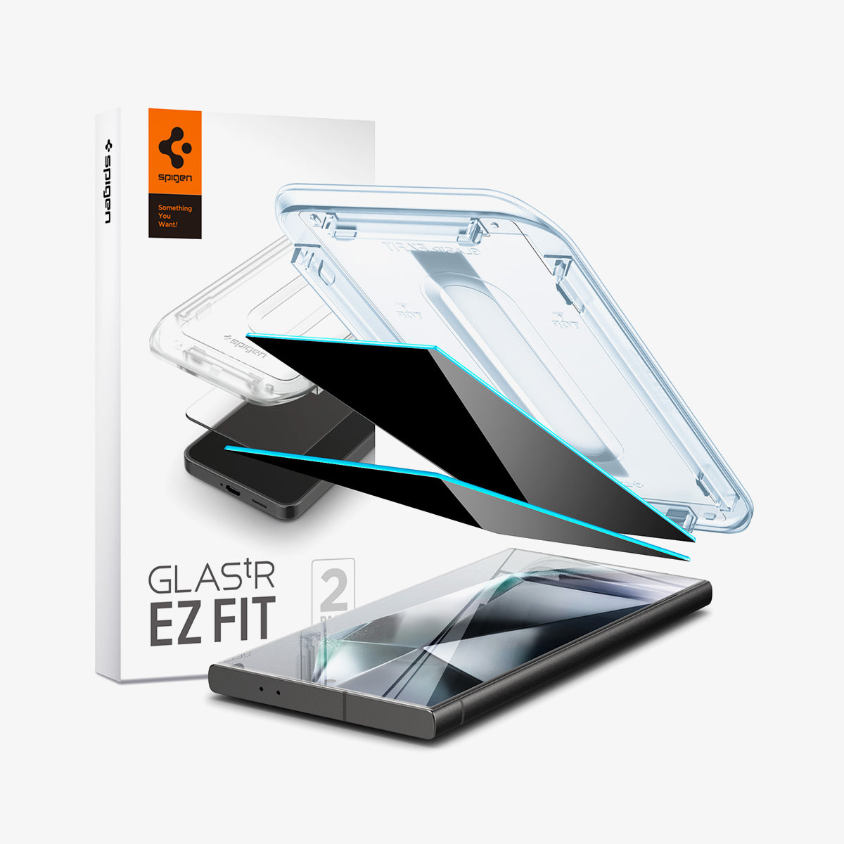 AGL07625 - Galaxy S24 Ultra GLAS.tR EZ Fit in Privacy showing the ...