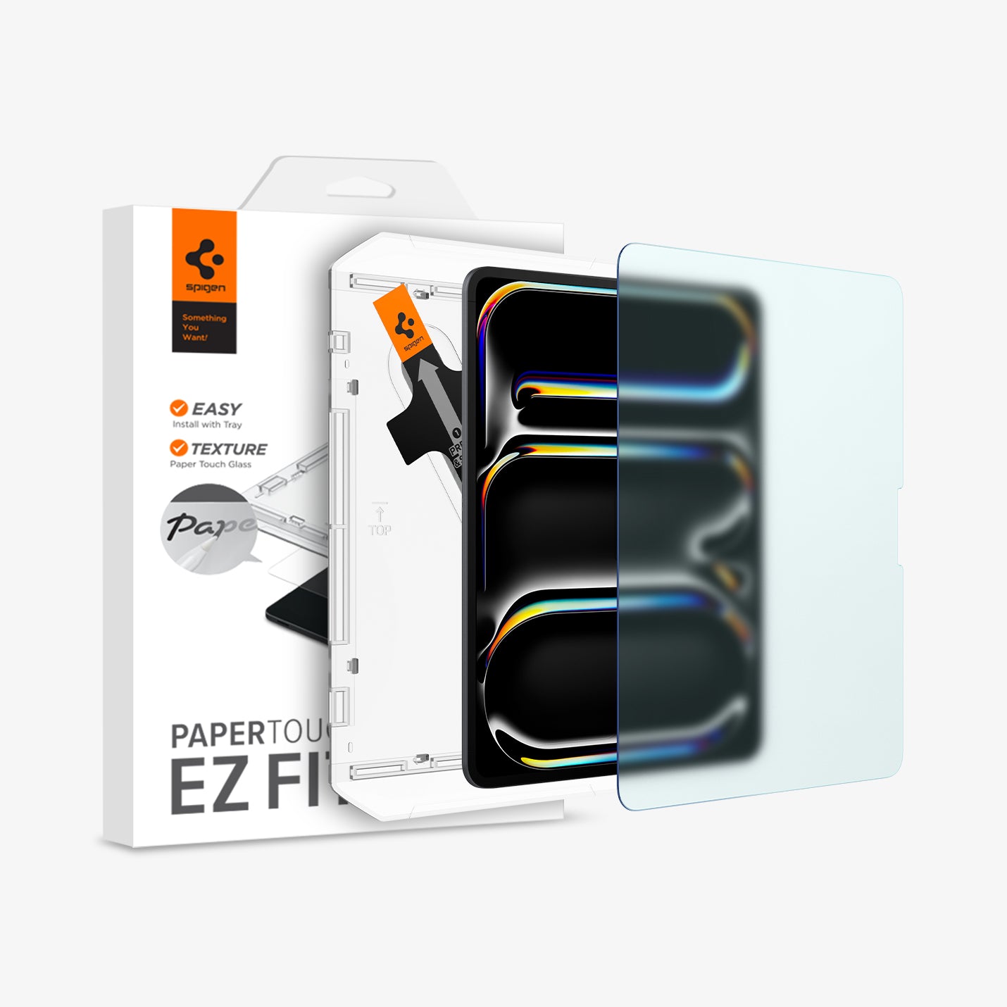 AGL07794 - iPad Pro 12.9-inch Paper Touch EZ Fit in Clear showing the ...