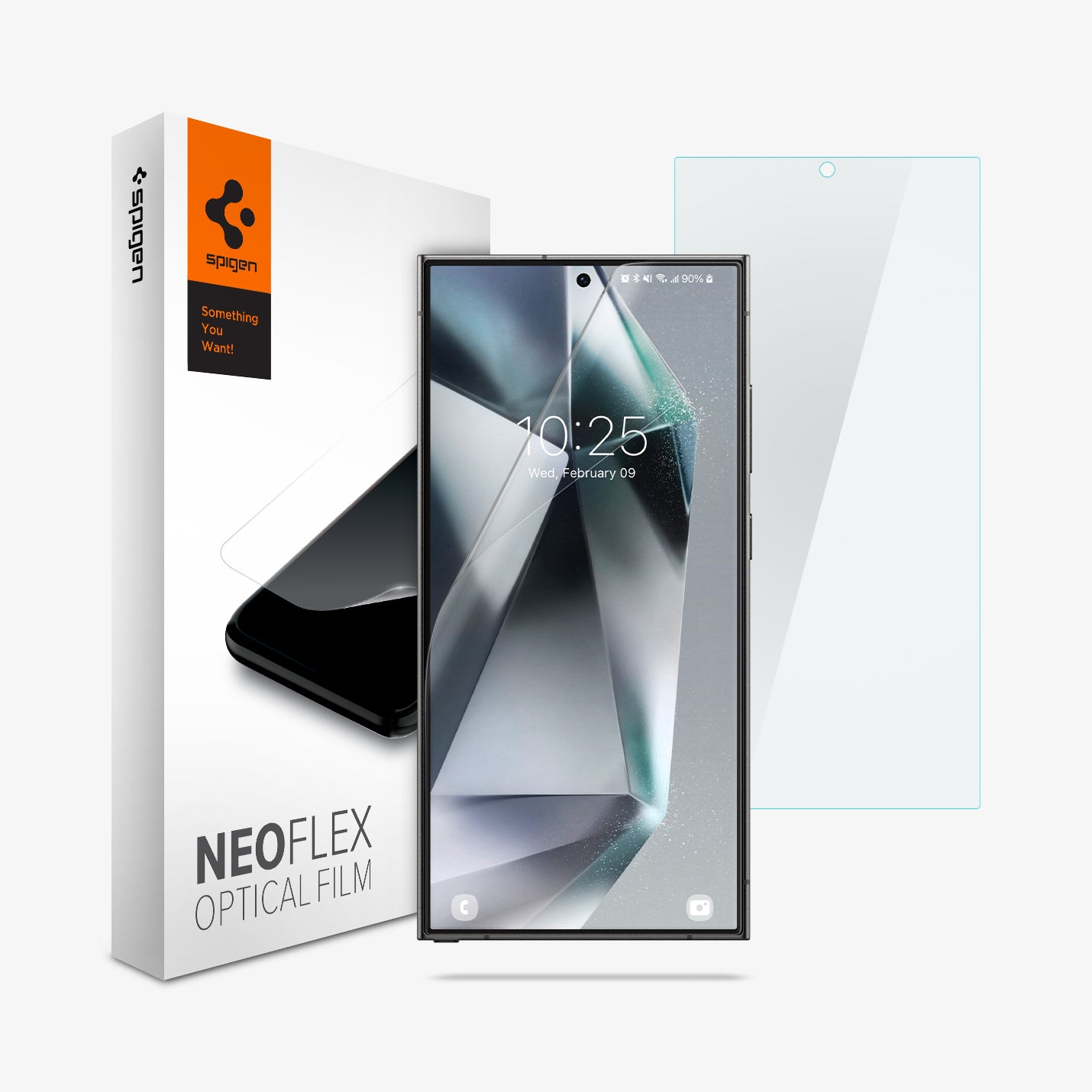 AFL07492 - Galaxy S24 Ultra Neo Flex in Transparency showing the front with a protective film ...