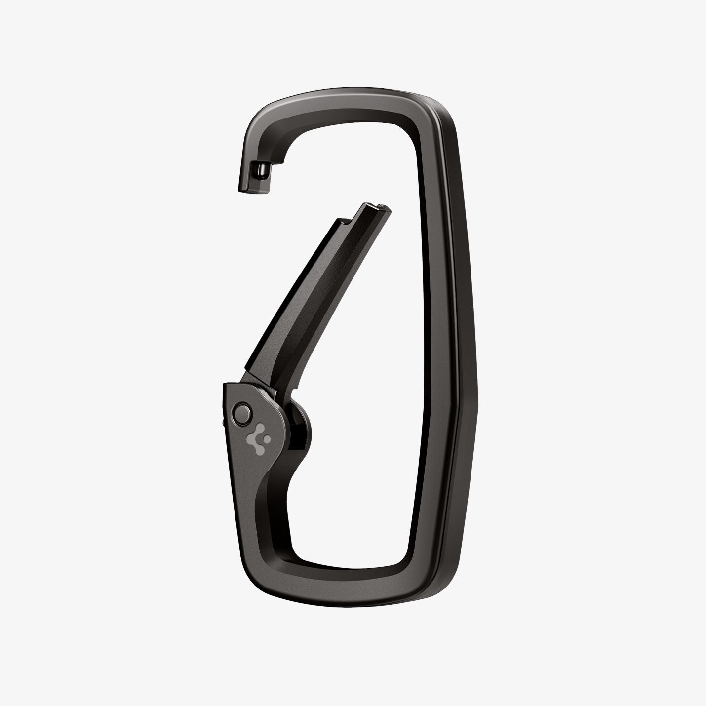 AHP02933 - Carabiner Rugged Type in black showing the front and partial ...