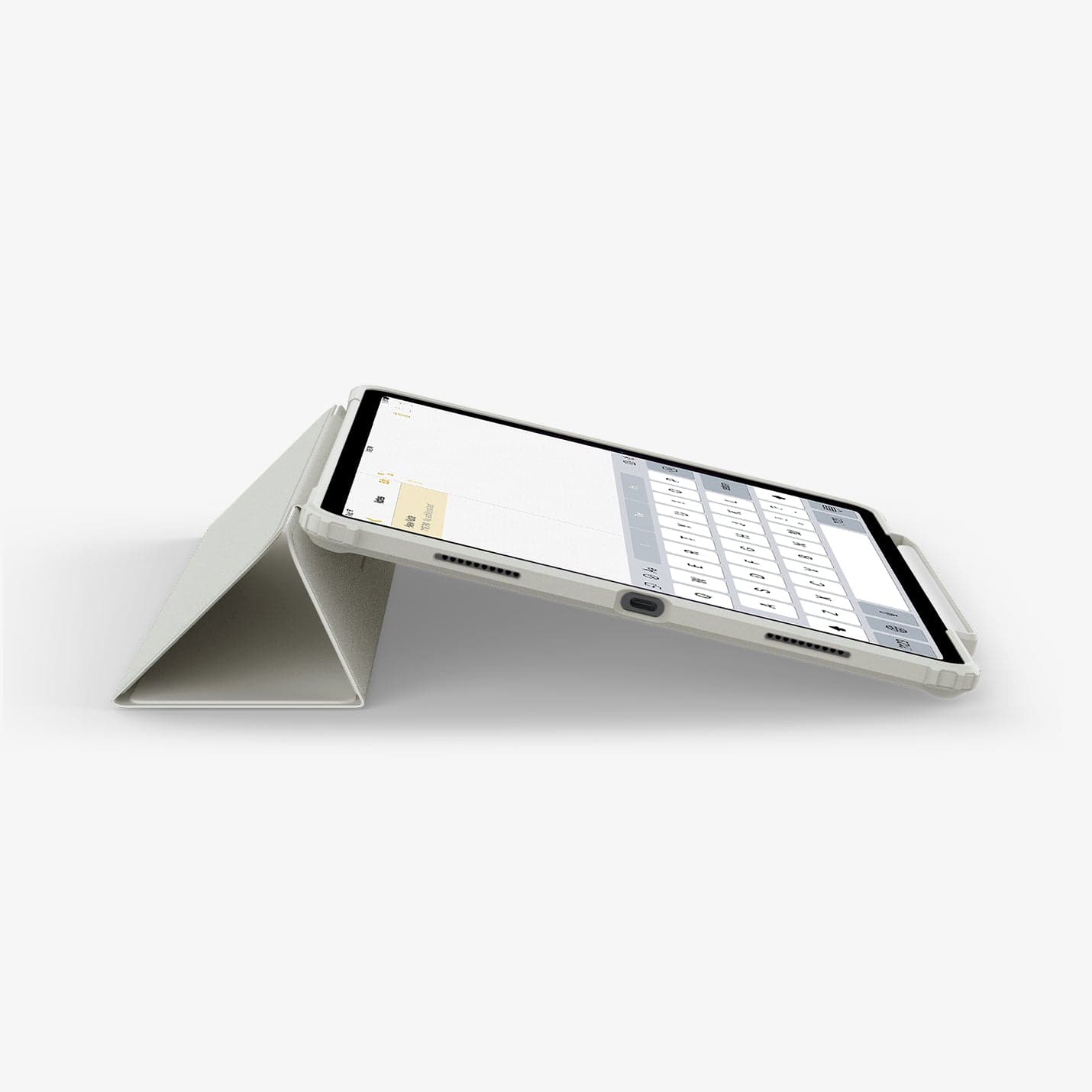 ACS06076 - iPad Pro 12.9" Case Air Skin Pro in gray showing the bottom ...