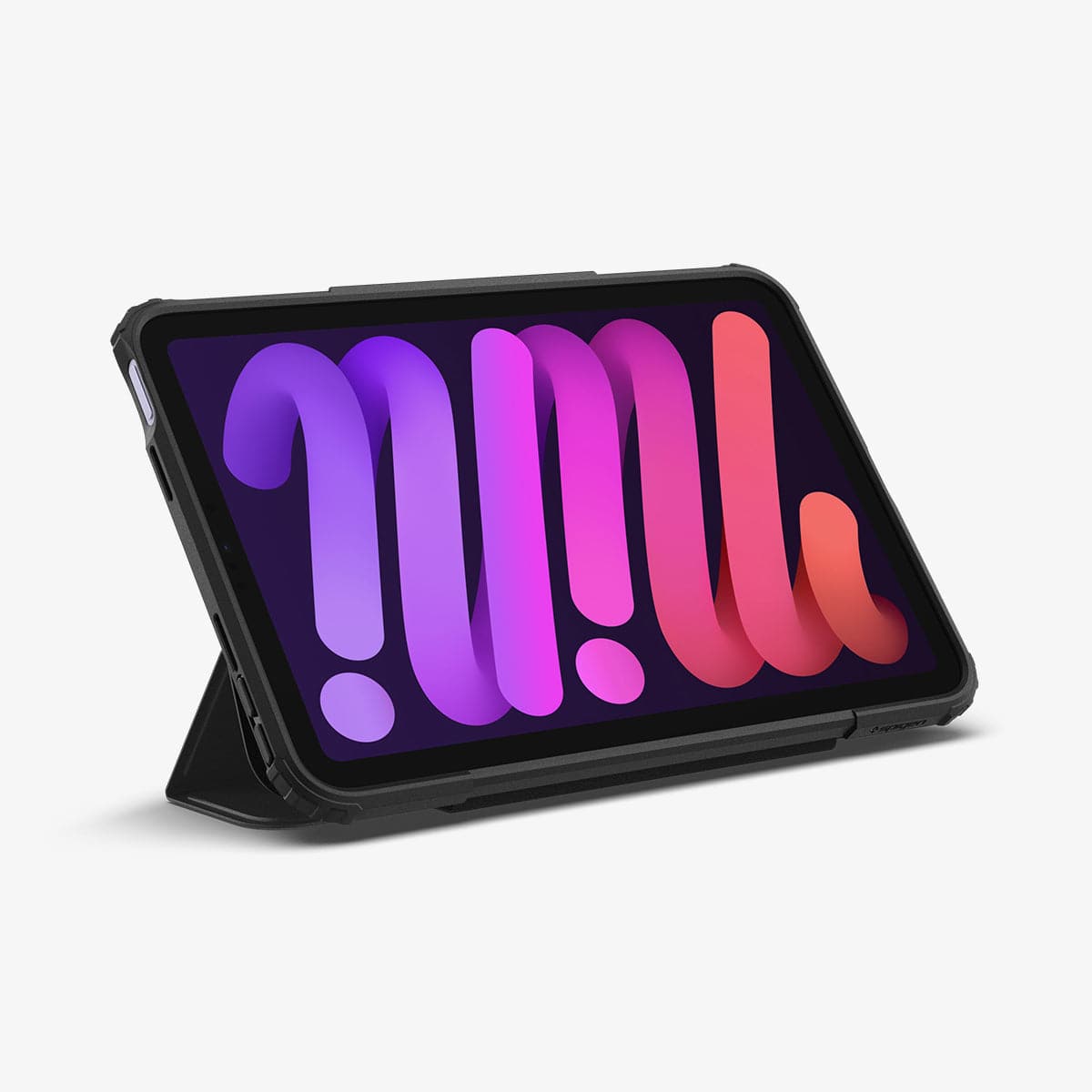 ACS03765 - iPad Mini 6 Case Ultra Hybrid Pro in black showing the front with device propped up ...