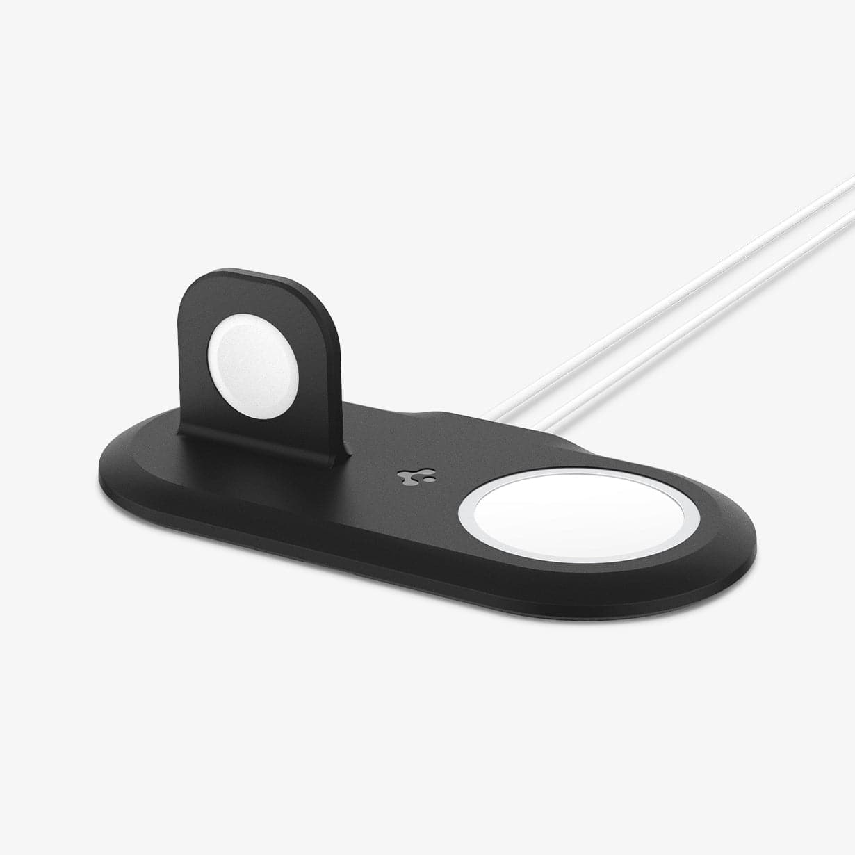 AMP02796 - Mag Fit Duo in black shown with MagSafe charger and Apple ...