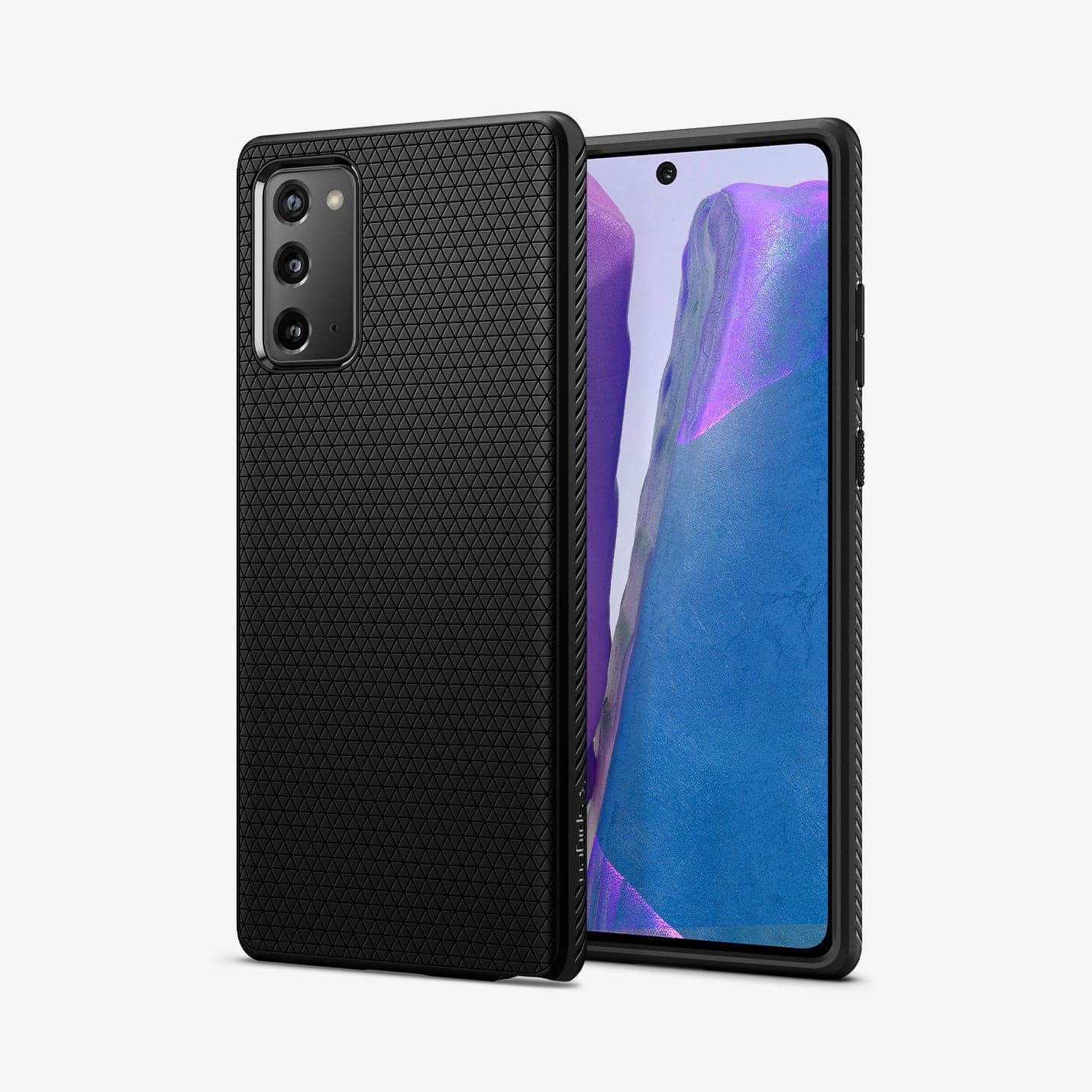 ACS01418 - Galaxy Note 20 Liquid Air Case in matte black showing the ...